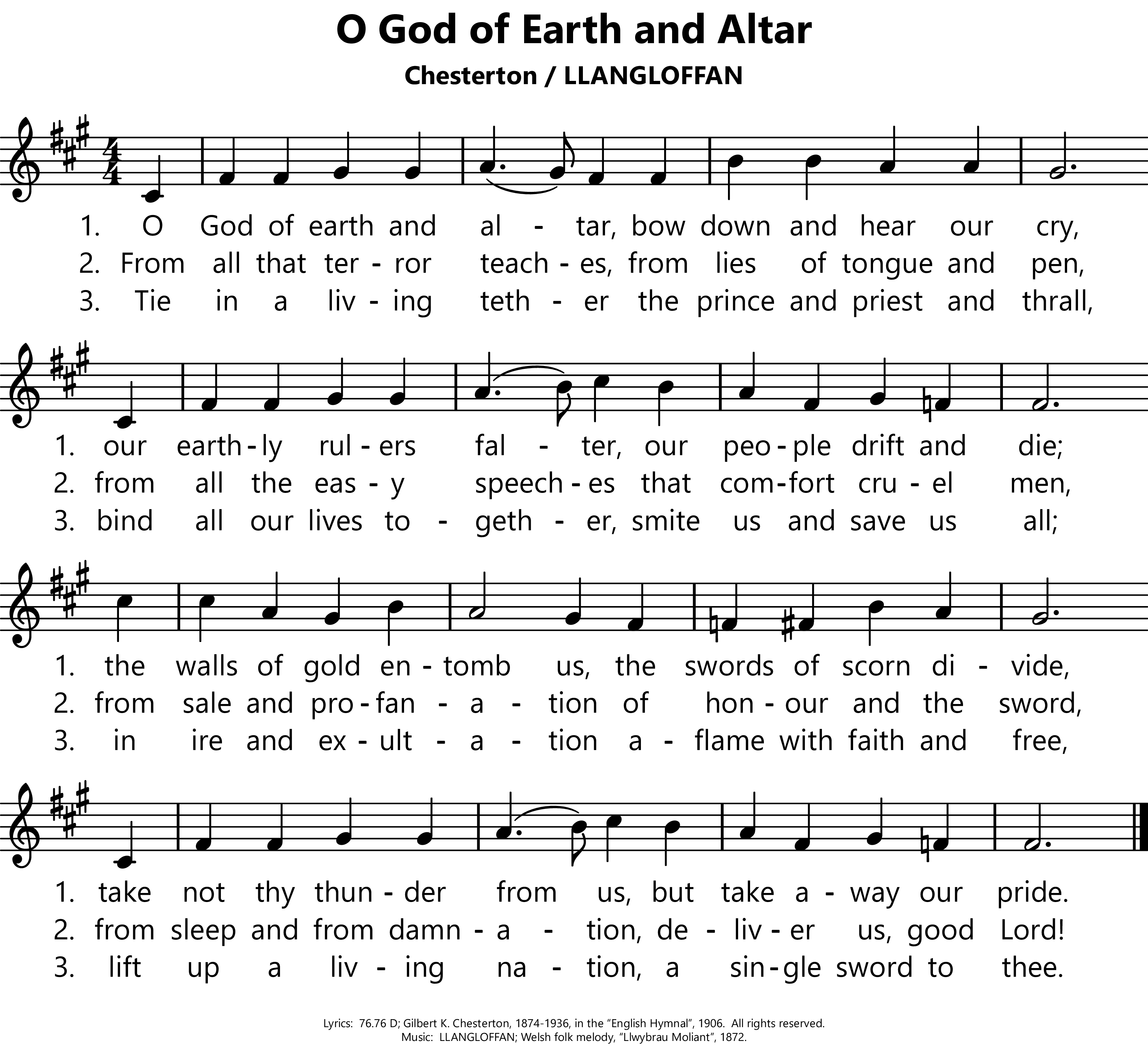 LiturgyShare: O God of Earth and Altar [Chesterton]